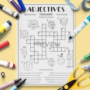 Adjectives | Crossword Activity | Fun ESL Worksheet For Kids