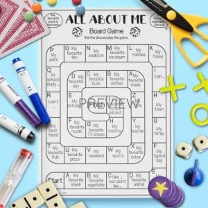 All About Me | Board Game | Fun ESL Worksheet For Kids