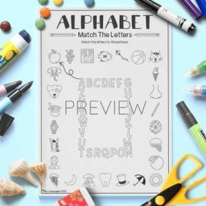 Alphabet | Match The Letters Activity | Fun ESL Worksheet