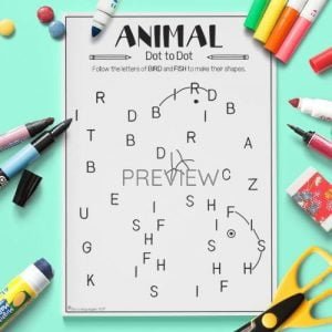 Animals | Dot to Dot Activity | Fun ESL Worksheet For Kids