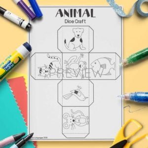 Animals | Dice Craft Activity | Fun ESL Worksheet For Kids