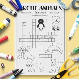 Arctic Animals | Crossword Activity | ESL Worksheet For Kids