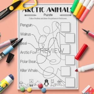 Arctic Animals | Puzzle Activity | ESL Worksheet For Kids