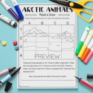 Arctic Animals | Read & Draw Activity | Fun ESL Worksheet
