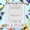 Around The Town | Word Search | Fun ESL Worksheet For Kids