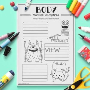 Body | Monster Descriptions | Fun ESL Activity For Kids