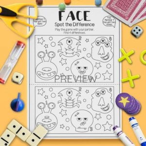 Face & Body | Find Someone Who Game | ESL Worksheet For Kids