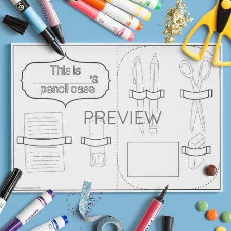 School | Pencil Case Craft #2 | Fun ESL Worksheet For Kids