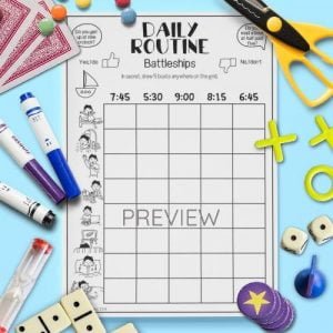Daily Routine | Battleships Game | ESL Worksheet For Kids