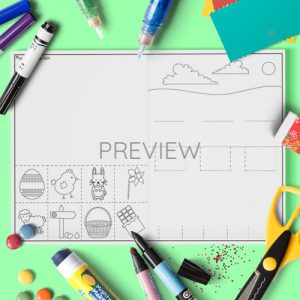 Easter | Pop Up Scene Craft Activity | ESL Worksheet For Kids