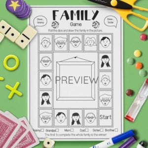 Family | Drawing Game | Fun ESL Worksheet For Kids