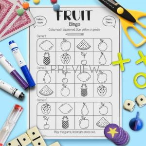 Fruit | Bingo Listening Game | Fun ESL Worksheet For Kids