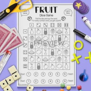 Fruit | Dice Game Activity | Fun ESL Worksheet For Kids