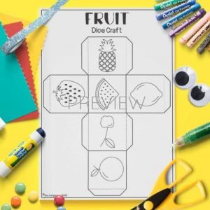 Fruit | Dice Craft Activity | Fun ESL Worksheet For Kids