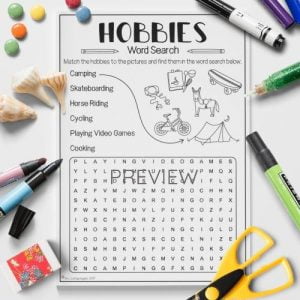 Hobbies | Word Search Activity | Fun ESL Worksheet For Kids