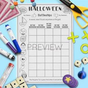 Halloween | Battleships Game | Fun ESL Worksheet For Kids