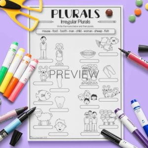 Irregular Plurals | Practice | Fun ESL Worksheet For Kids