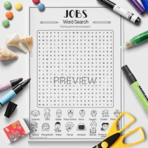 Jobs | Word Search Activity | Fun ESL Worksheet For Children