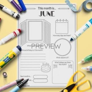 Months of the Year | June Activity | ESL Worksheet For Kids