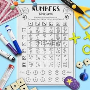 Numbers | Dice Game Activity | Fun ESL Worksheet For Kids