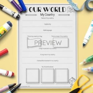 Our World | My Country Profile | Fun ESL Worksheet For Kids