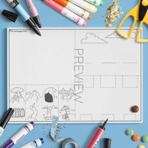 Our World | Pop Up Scene Craft | Fun ESL Worksheet For Kids