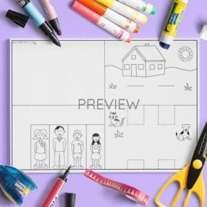 Family | Pop Up Scene Craft | Fun ESL Activity For Kids