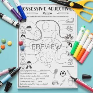 Possessive Adjectives | Puzzle | Fun ESL Worksheet For Kids