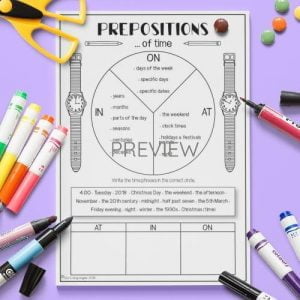 Prepositions of Time | Activity | Fun ESL Worksheet For Kids