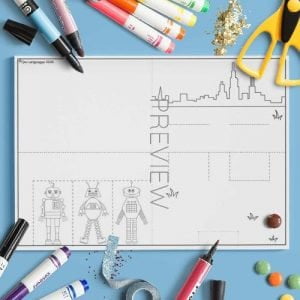 Robot | Pop Up Craft Activity | Fun ESL Worksheet For Kids