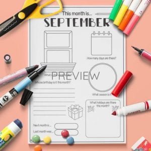 Months of the Year | September | Fun ESL Worksheet For Kids