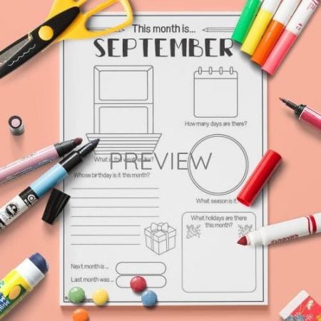 Months of the Year | September | Fun ESL Worksheet For Kids