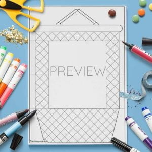 Food | Shopping Basket Pull Down Craft | Fun ESL Worksheet
