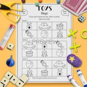 Toys | Bingo Listening Game | Fun ESL Worksheet For Children