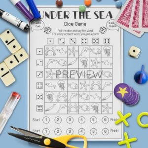 Under The Sea | Dice Speaking Game | ESL Worksheet For Kids