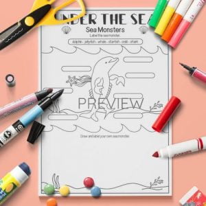Under The Sea | Monster Activity | ESL Worksheet For Kids