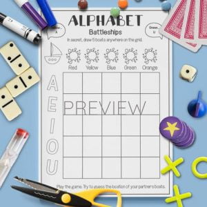 Alphabet | Vowels Battleships Game | ESL Worksheet For Kids