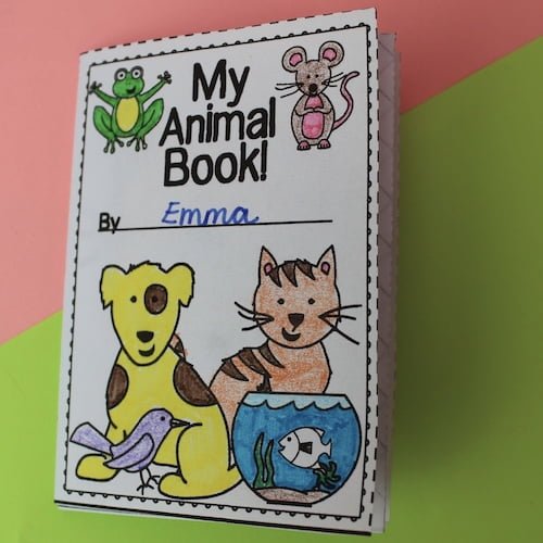 Animals | Book Craft Activity | Fun ESL Worksheet For Kids