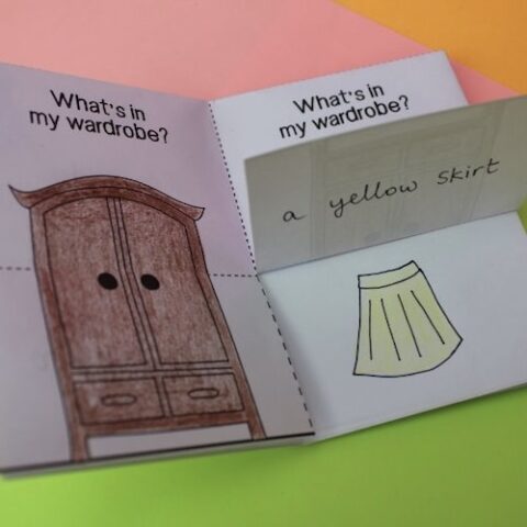 Clothes | In My Wardrobe Book Craft | ESL Worksheet For Kids