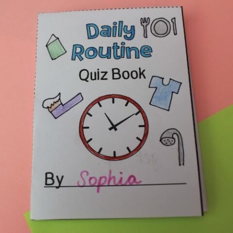 Daily Routine | Quiz Book Craft | Fun ESL Worksheet For Kids