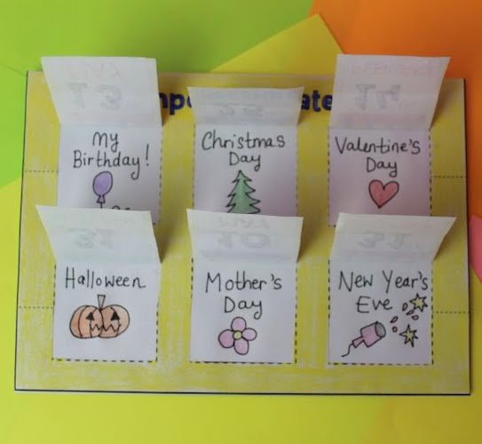 Important Dates | Calendar Craft | Fun ESL Activity For Kids
