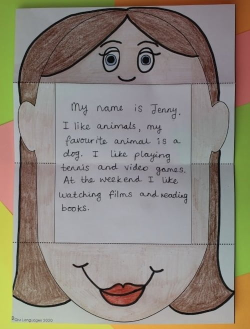 Face | Pull Down Craft Activity | Fun ESL Worksheet For Kids