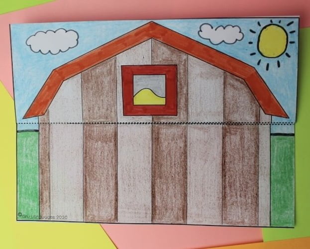 Farm Animals | Farmhouse Pull Down Craft | Fun ESL Activity