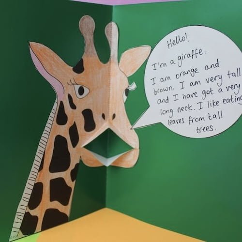 Wild Animals | Pop Up Cards Craft Activity | ESL Worksheet