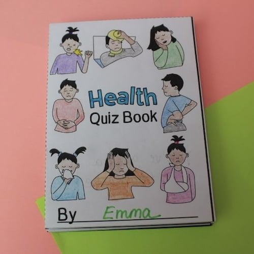 Health | Quiz Book Craft Activity | ESL Worksheet For Kids
