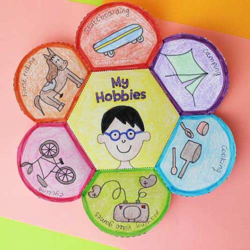 My Hobbies | Flower Craft Activity | ESL Worksheet For Kids