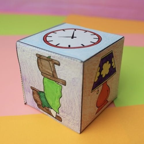 At Home | Dice Craft Activity | Fun ESL Worksheet For Kids