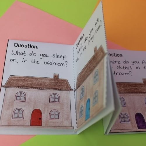 Inside My House | Quiz Book Craft | ESL Worksheet For Kids