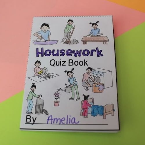 Housework | Quiz Book Craft | Fun ESL Worksheet For Kids