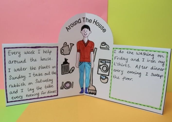 Housework | Stand Up Craft Activity | ESL Worksheet For Kids